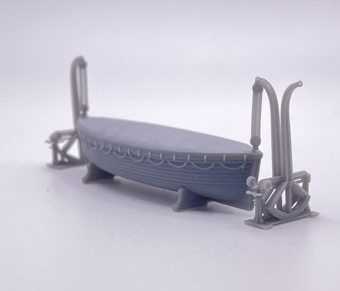 200-2 Titanic boats and davits set with Stowed Cutter, Tom's Modelworks