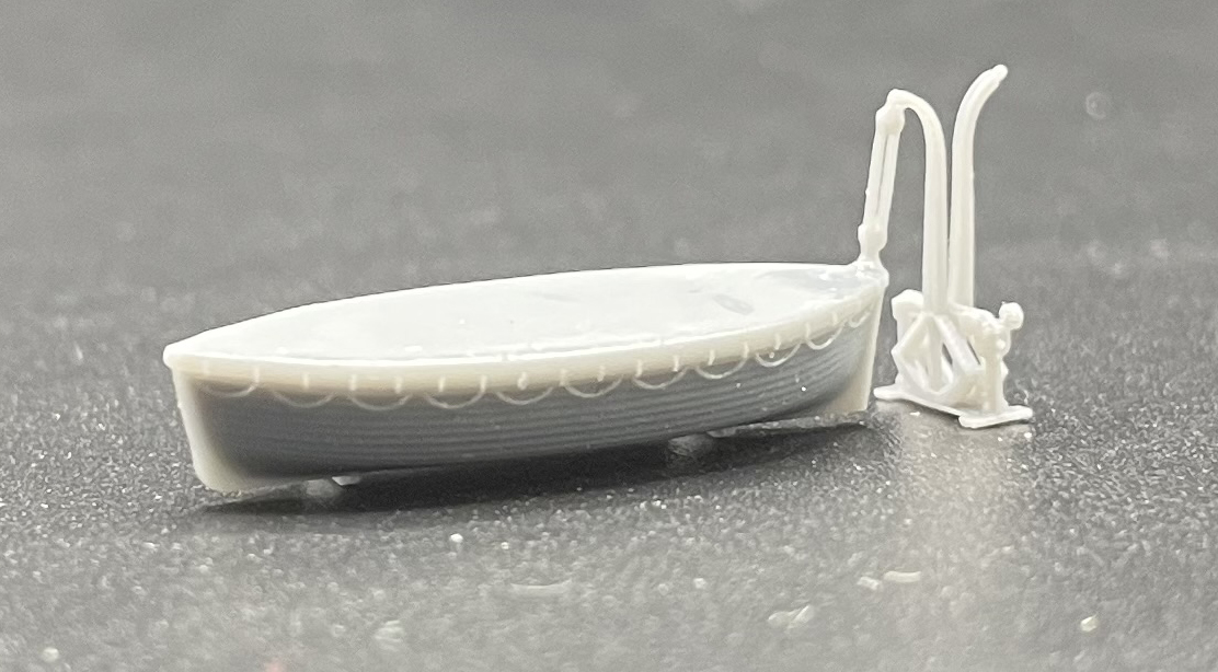 350-2 Titanic Boat and Davit Set with stowed Cutters, Tom's Modelworks