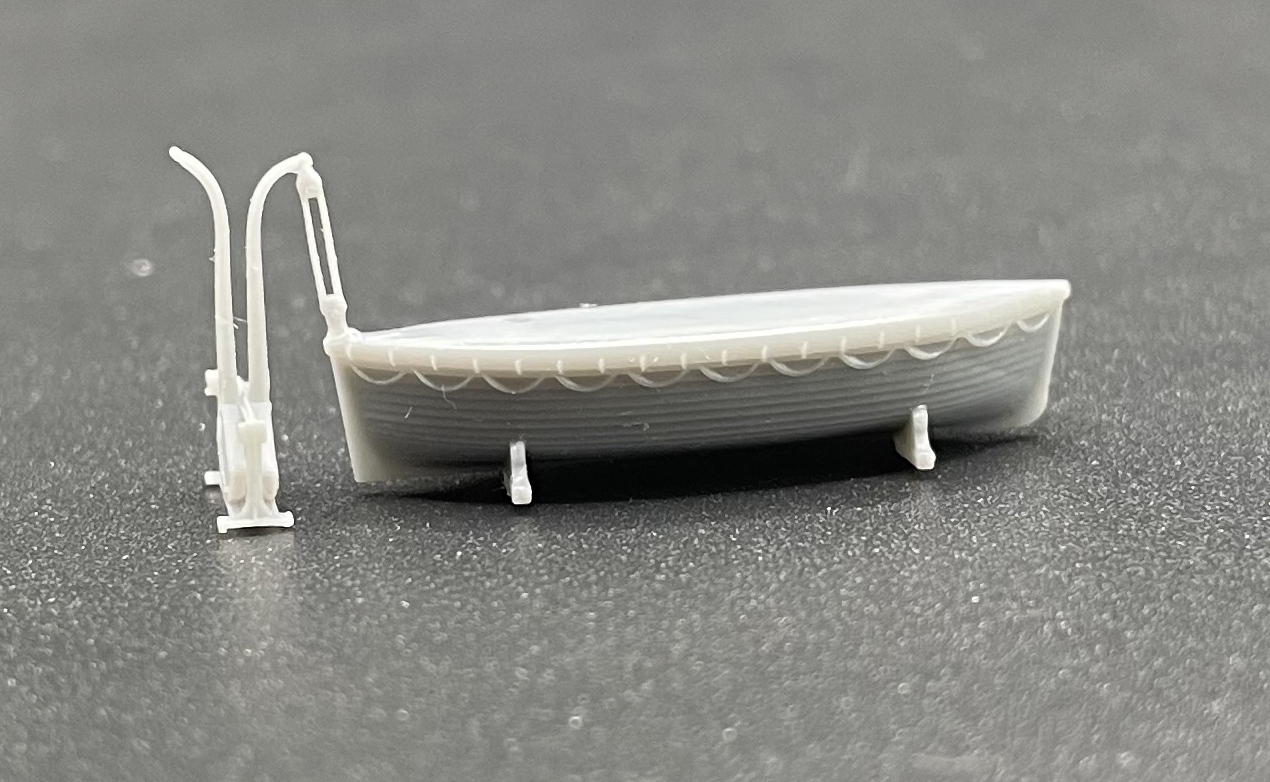 350-2 Titanic Boat and Davit Set with stowed Cutters, Tom's Modelworks