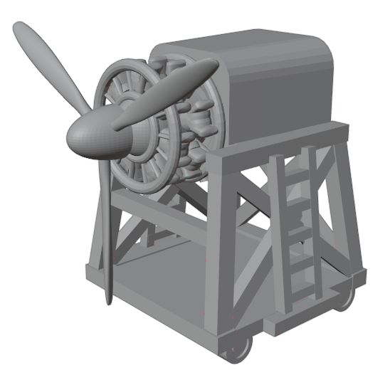 700-19 IJN engine test stand w/, Tom's Modelworks